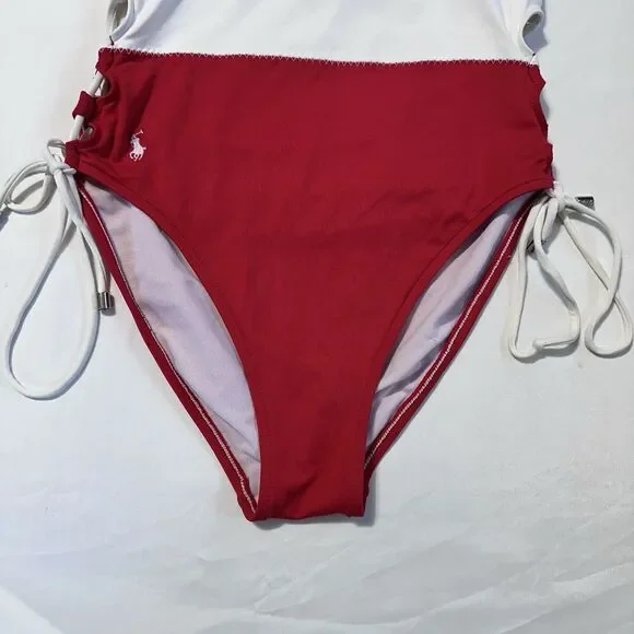 Ralph Lauren | Swim | Polo Ralph Lauren Swimsuit Red White Colorblock ...